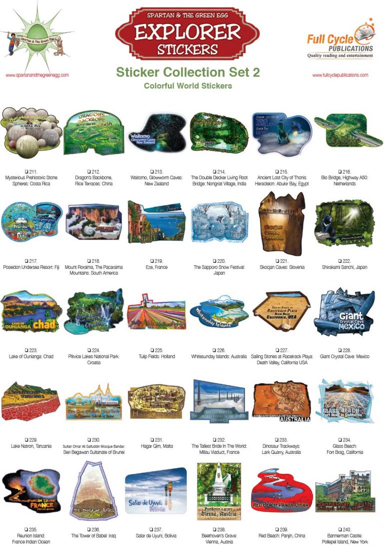 SGE Explorer Stickers set #2 - Spartan and the Green Egg